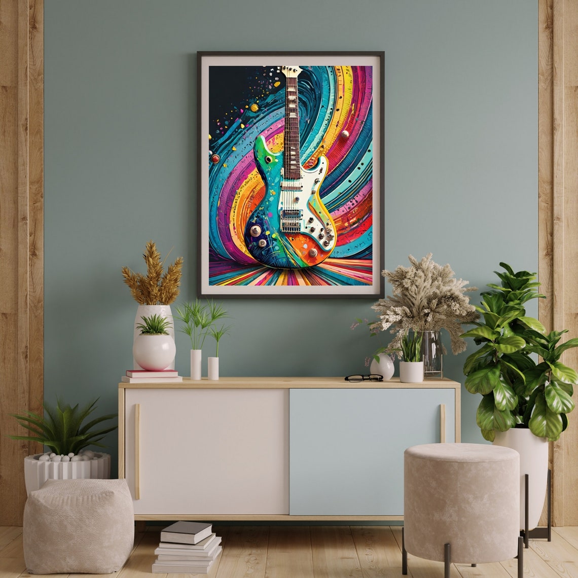 Rock Guitarist, Musical Instruments Artwork, Rock Music Poster ...