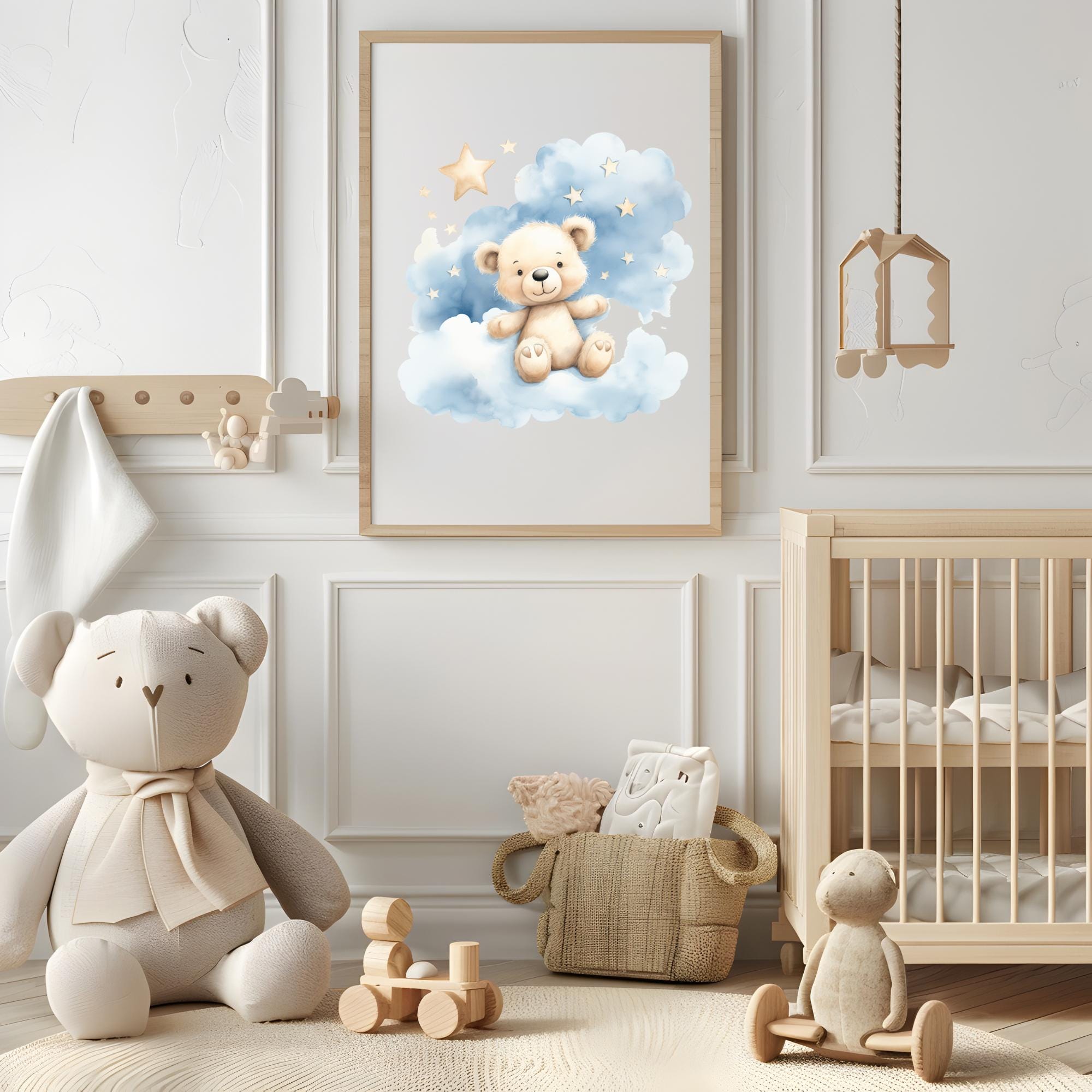 Teddy Bear Nursery, Classroom Decor, Nursery Print, Unique Newborn Gift ...