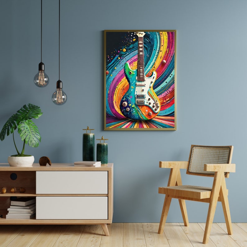 Rock Guitarist, Musical Instruments Artwork, Rock Music Poster ...