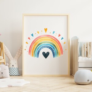 Rainbow Poster, Rainbow Printable, Baby Wall Art, Nursery Print ...