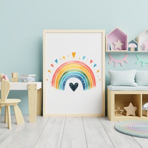 Rainbow Poster, Rainbow Printable, Baby Wall Art, Nursery Print ...