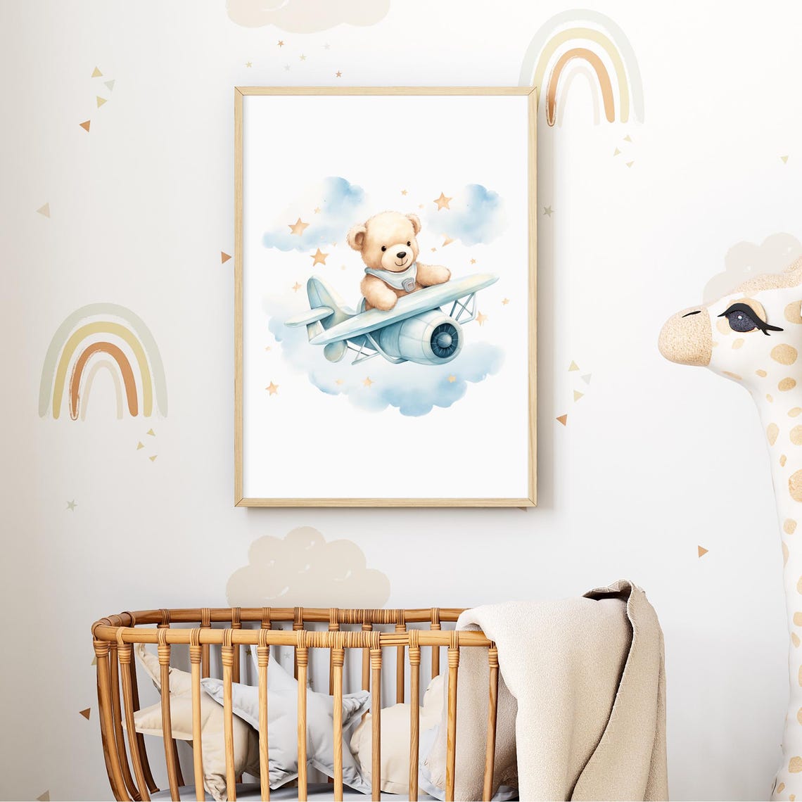 Teddy Bear Nursery, Classroom Decor, Nursery Print, Unique Newborn Gift ...