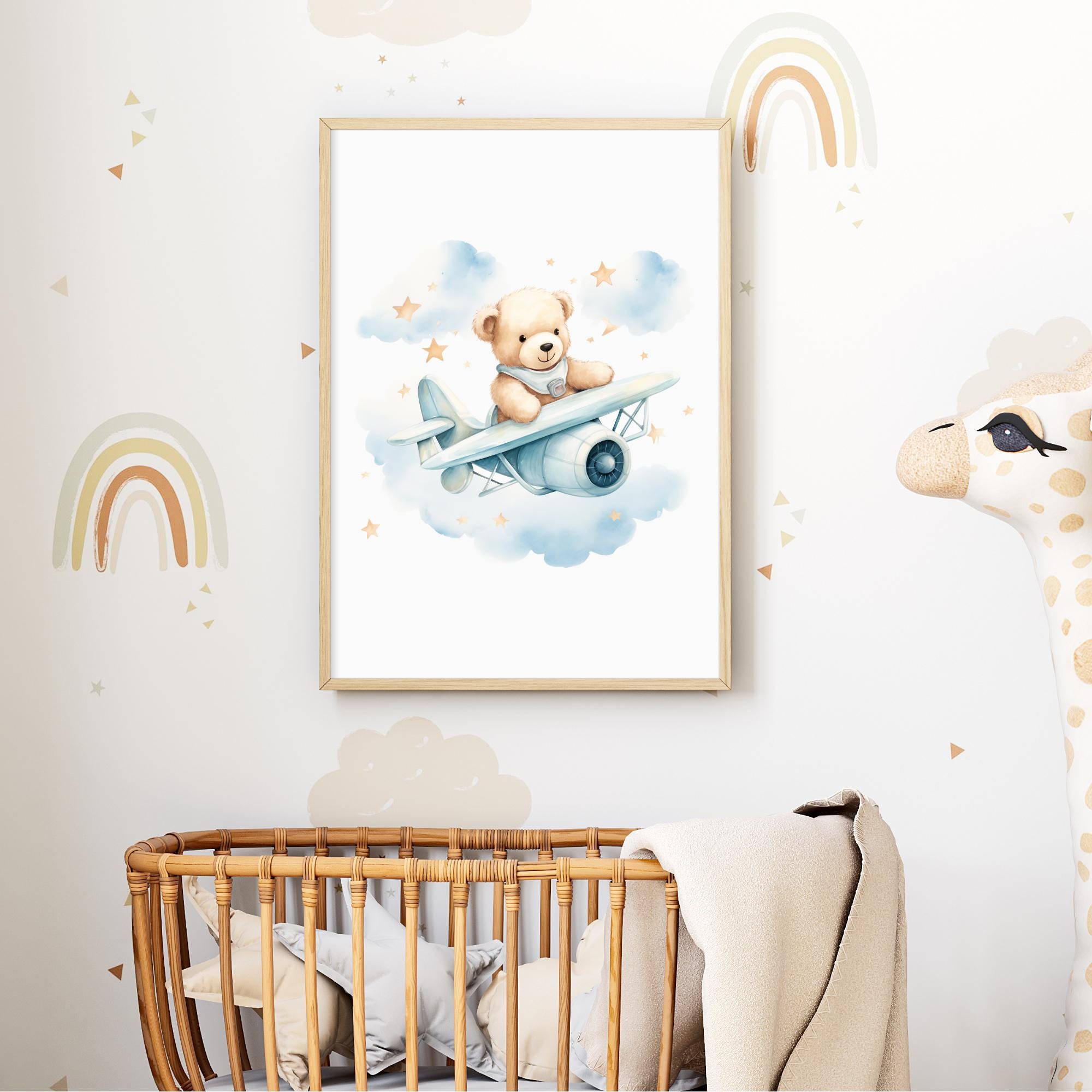 Teddy Bear Nursery, Classroom Decor, Nursery Print, Unique Newborn Gift ...