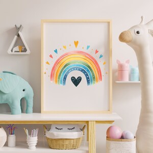 Rainbow Poster, Rainbow Printable, Baby Wall Art, Nursery Print ...