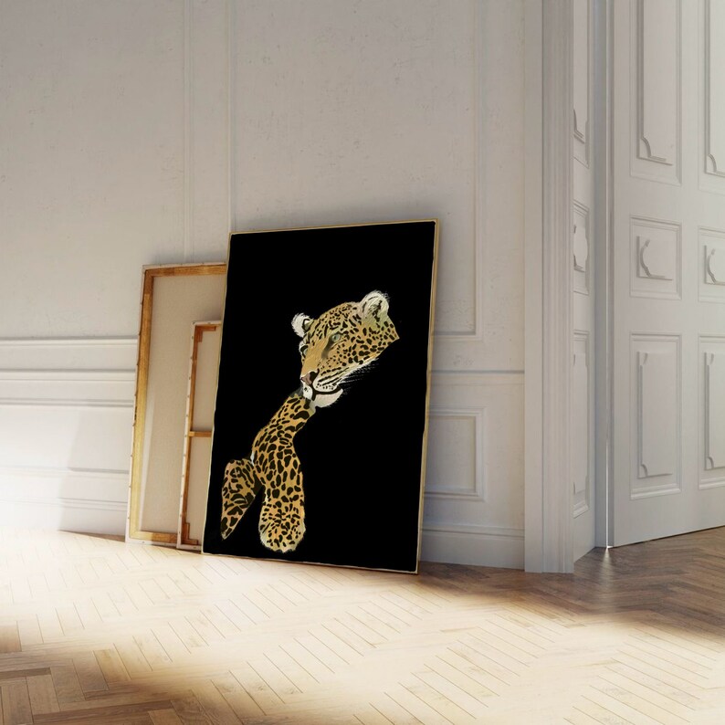 Leopard Painting Wall Art - Etsy