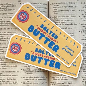 Butter Bookmark | Cute Food Stationery | Salted & Unsalted Butter | - Etsy