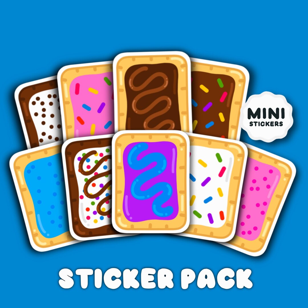 9 Mini Pop Tart Stickers Variety Pack | Classic Snacks Stickers ...