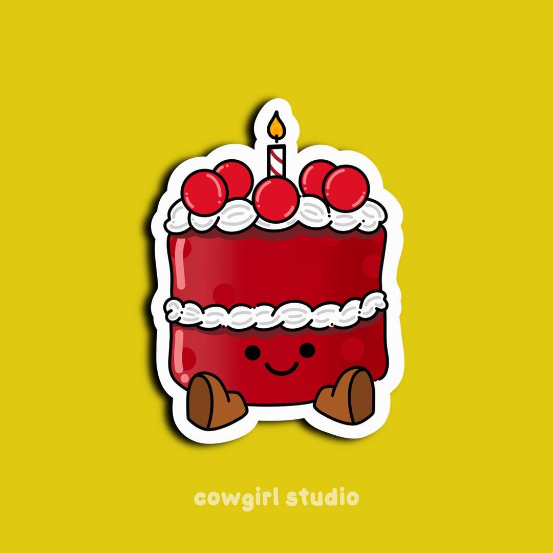 Red Velvet Sticker Jelly Pals Stickers Baking Cake Stickers - Etsy