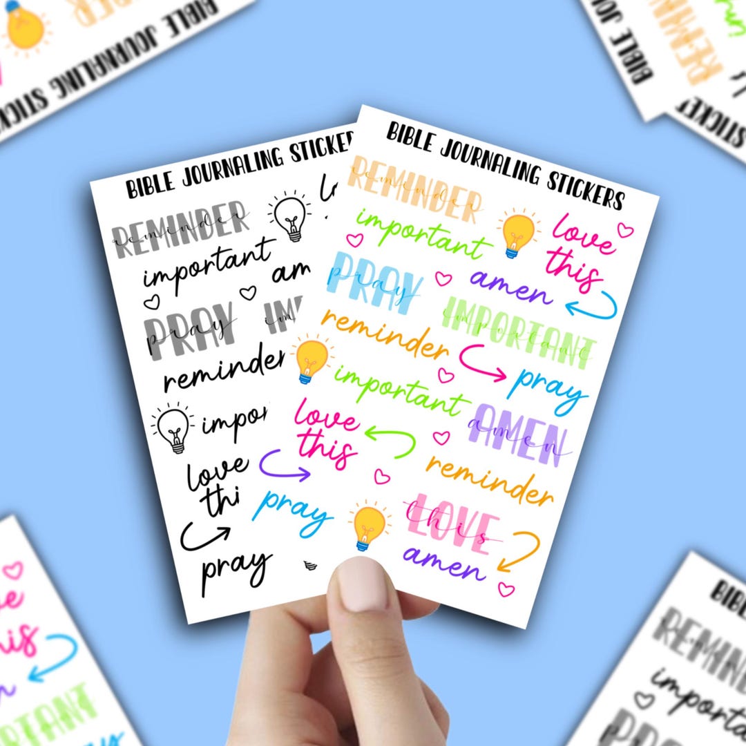 Bible Journaling Sticker Sheet 30pc | Journaling Stickers | Bible Study ...