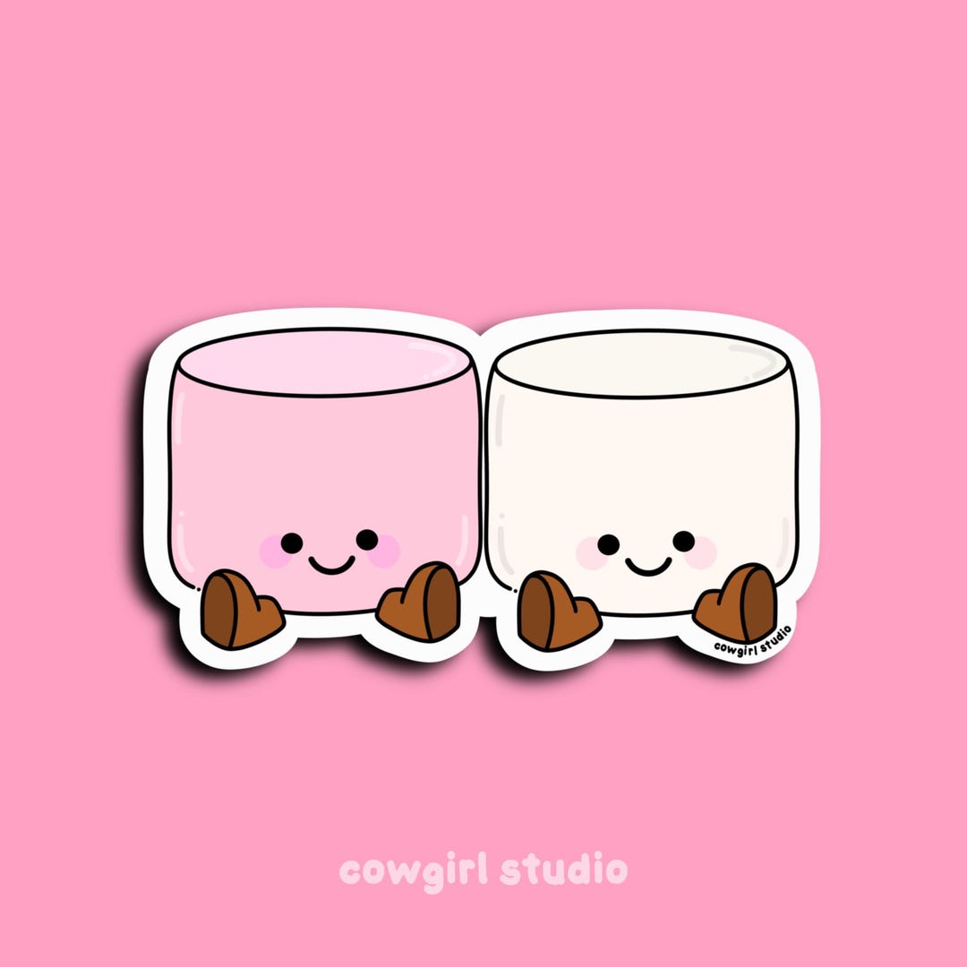 Marshmallow Pair Sticker | Jelly Pals Stickers | Baking | Bonfire ...