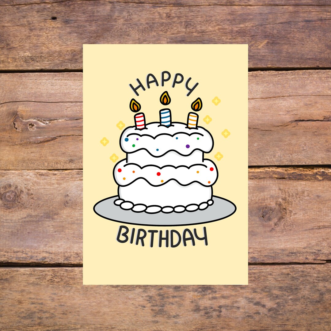 Printable Birthday Card PDF Digital Download Cute Birthday Card Dad ...