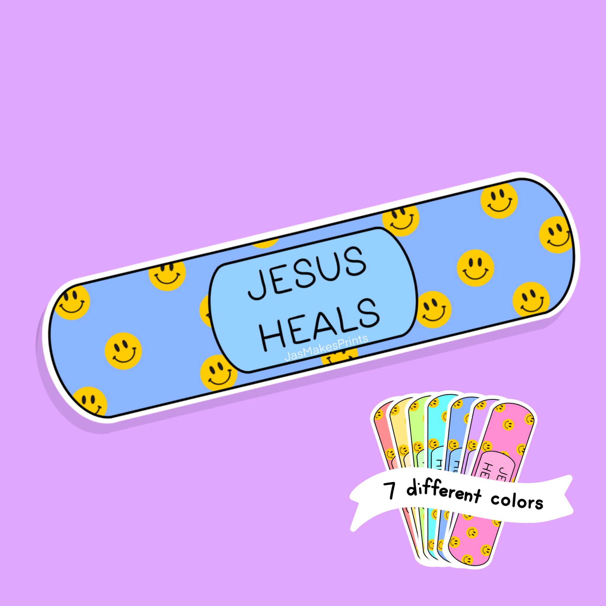 Jesus Heals Sticker Bandaid Stickers 14ct 2.5in Stickers Bible ...