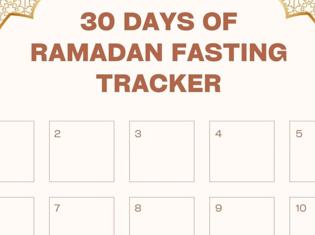 Ramadan Fasting Tracker - Etsy