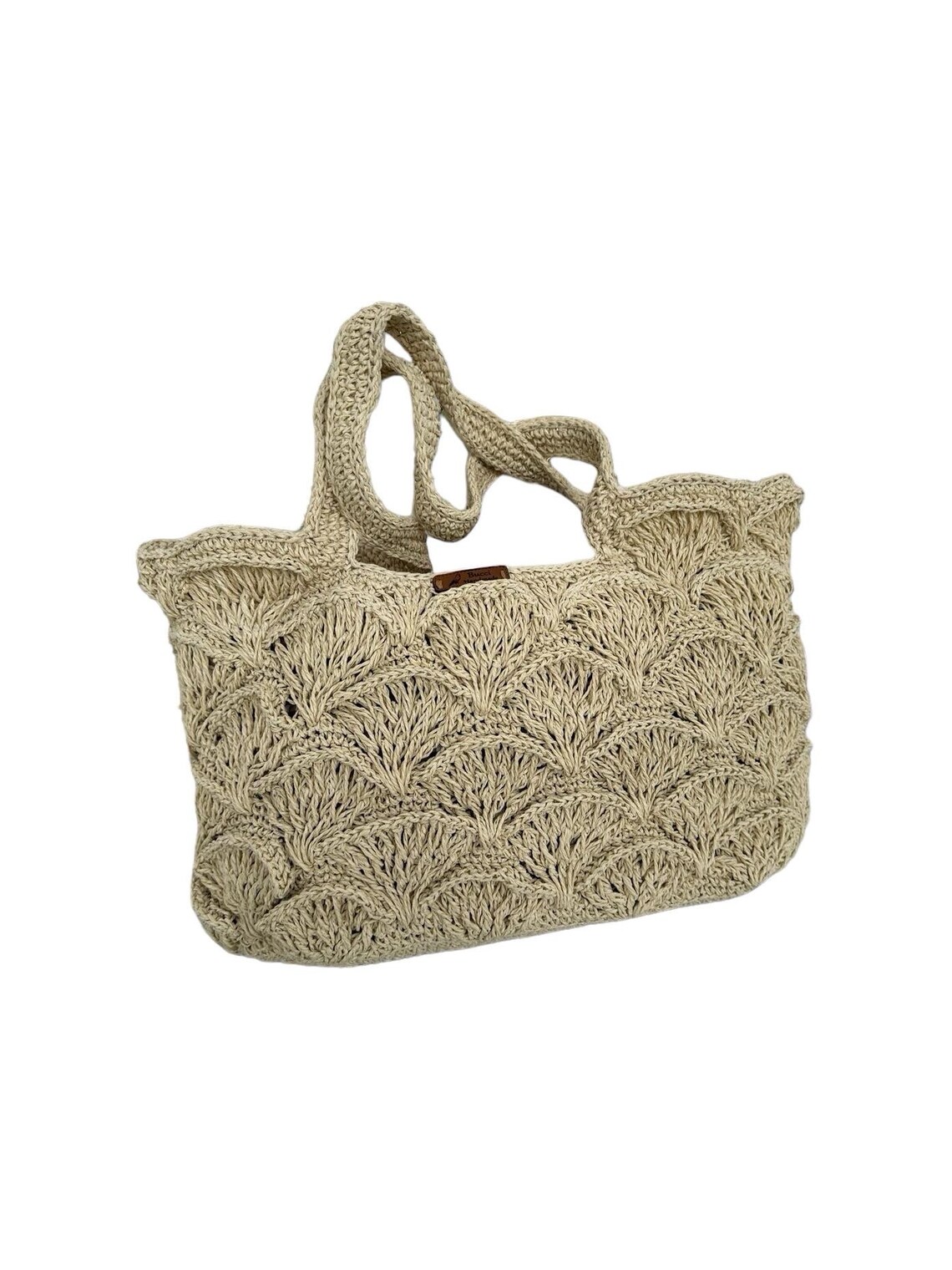 Natural Raffia Straw String, Handmade Straw Bag, Fabric Lining With ...