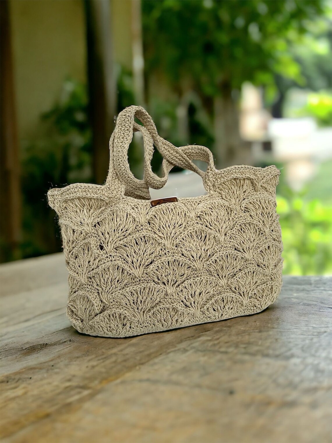 Natural Raffia Straw String, Handmade Straw Bag, Fabric Lining With ...