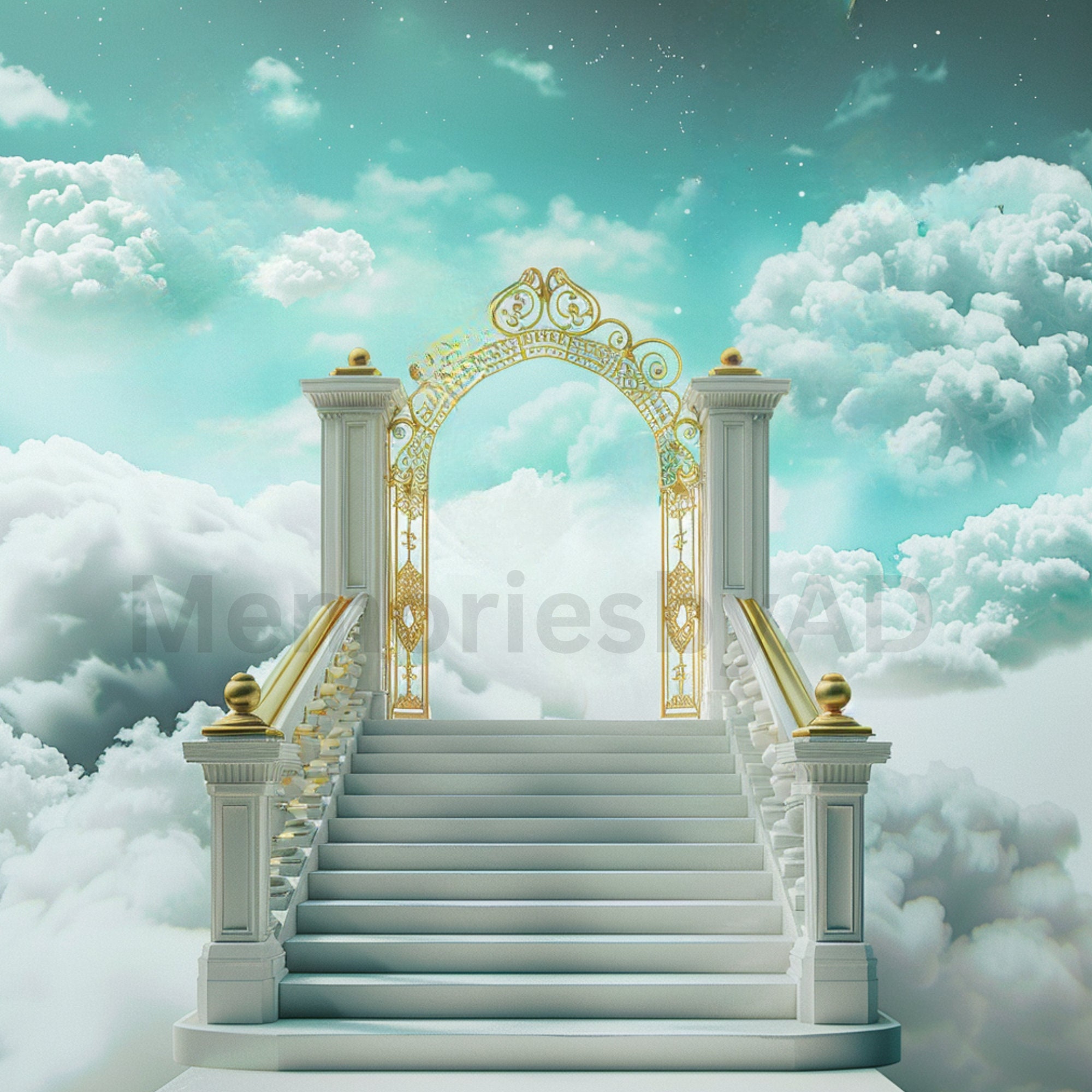 Teal Memorial Balloon Background, Memorial PNG, Rest in Peace Template ...