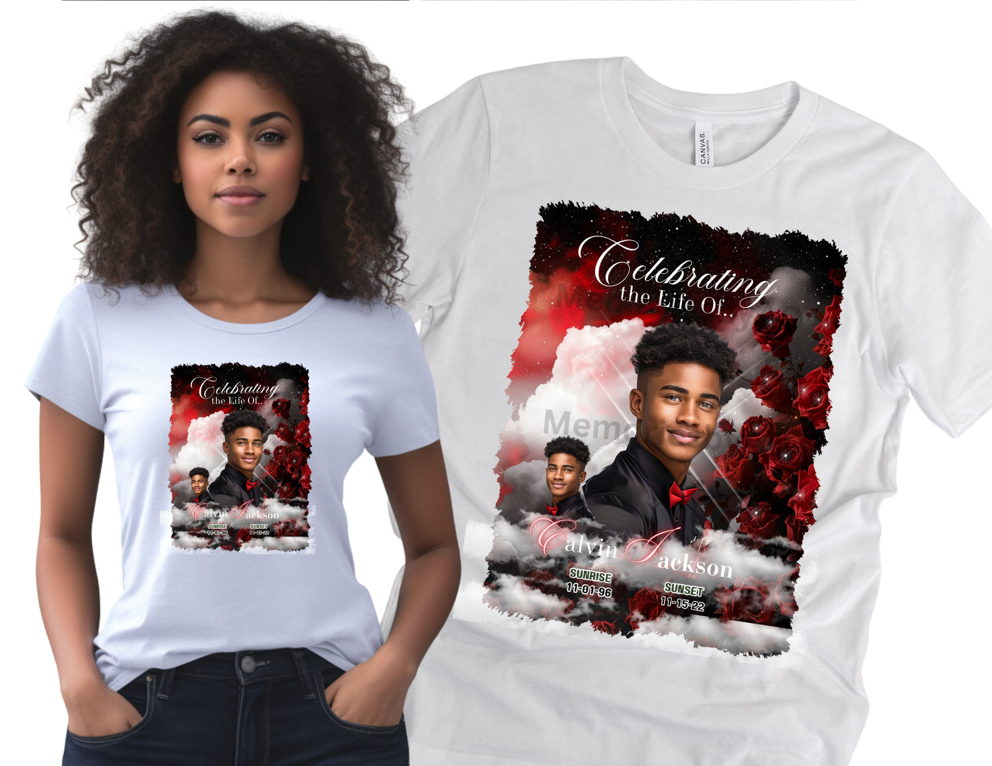 Memorial Frontal T-shirt Template, Canva T-shirt Template, PNG Memorial ...