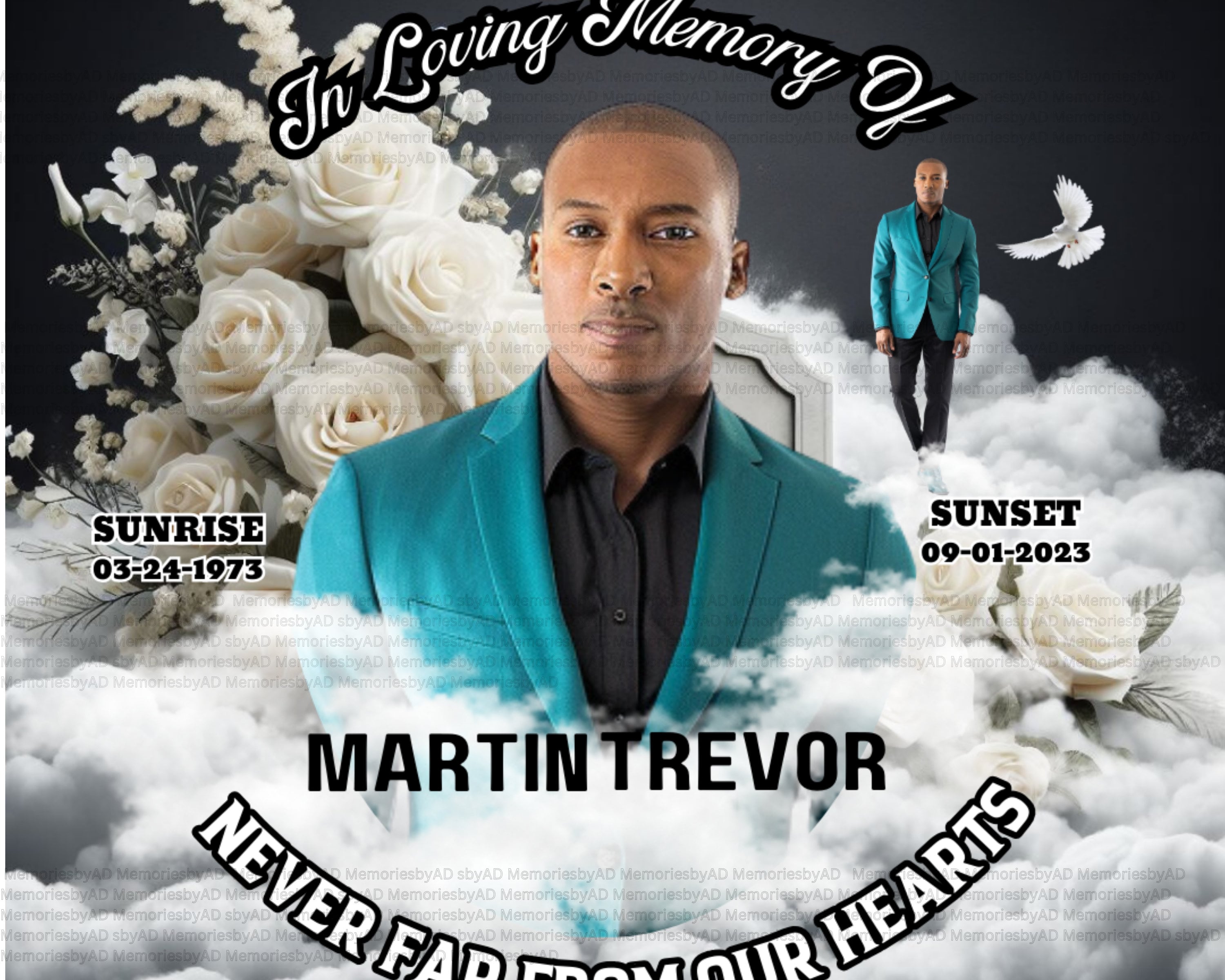 Memorial Button Template, Editable Canva Memorial Template, Digital ...