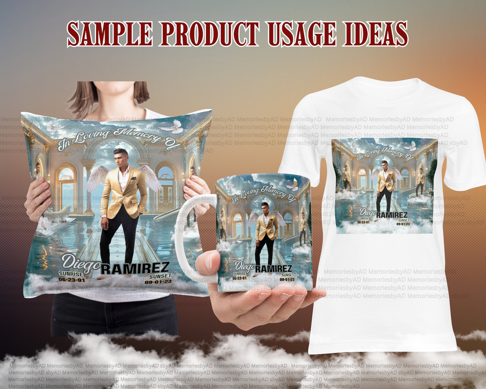 Swimming Pool Runway Memorial Template, Digital Memorial Poolside ...