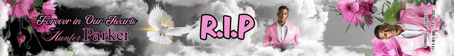 Pink Memorial Ribbon Template, Memorial Ribbon Template, Digital ...