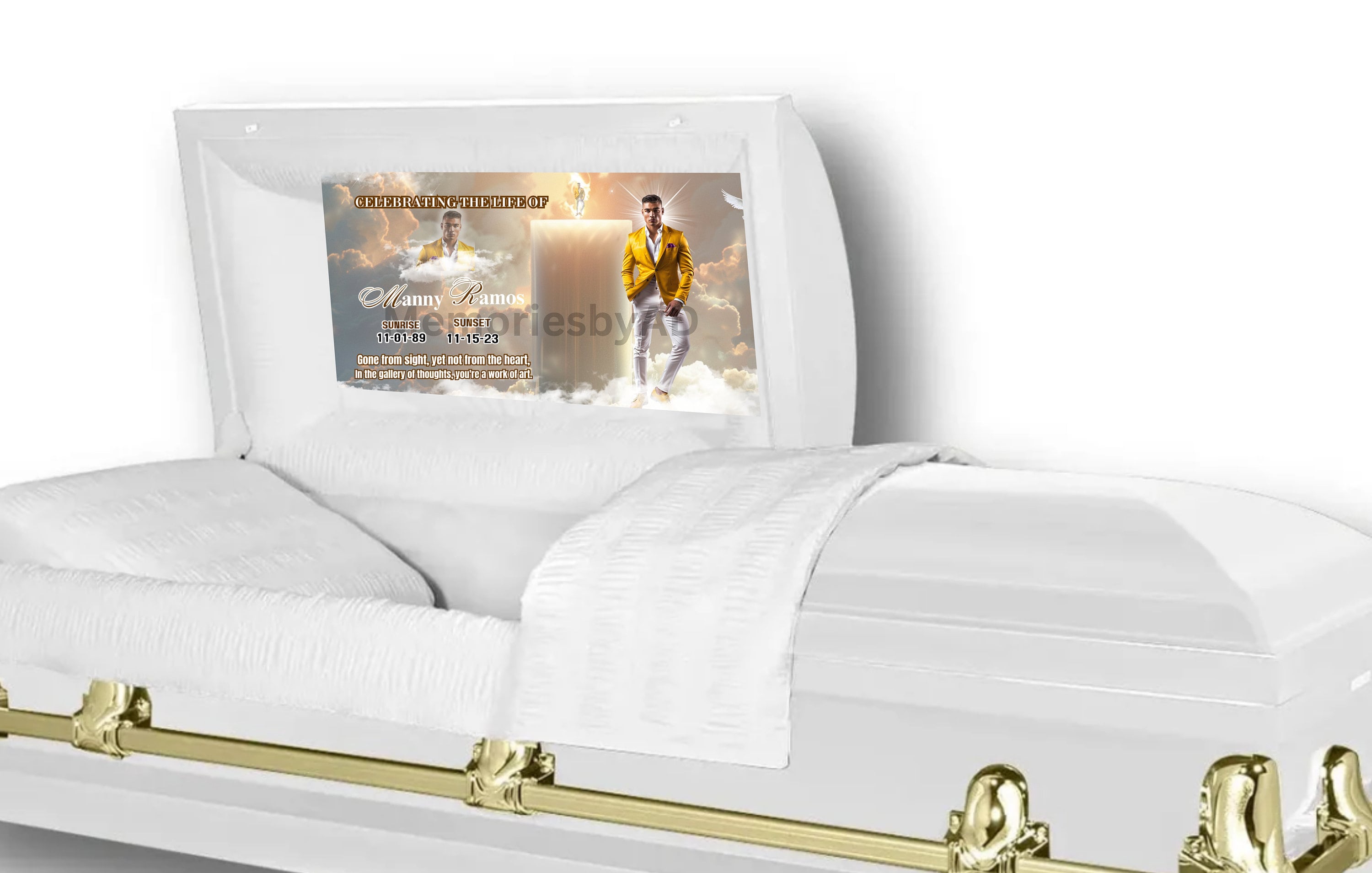 Casket Panel Design Template, Memorial Casket Panel Template, Canva RIP ...