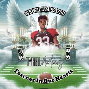 Memorial Football Button Template, Customizable Digital Download ...