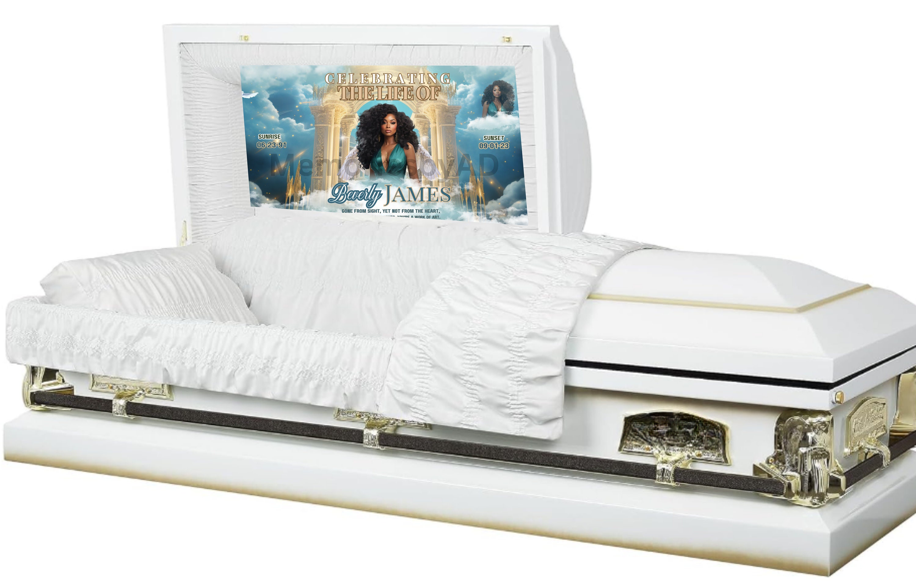 Casket Panel Design Template, Memorial Casket Panel Template, Canva RIP ...