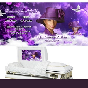 Memorial Casket Panel Template, Digital Casket Panel Design Template ...
