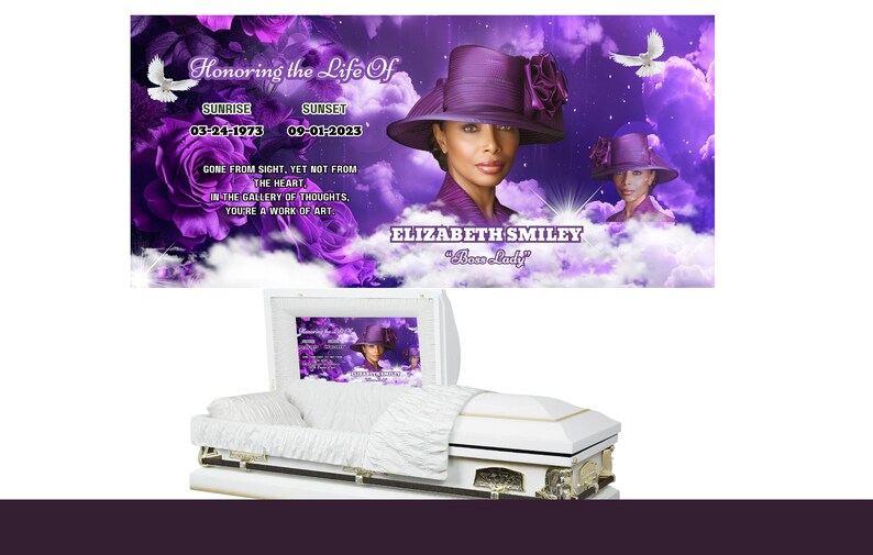 Memorial Casket Panel Template, Digital Casket Panel Design Template ...