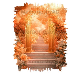 Orange Roses Memorial Golden Gates Frontal Canva T-shirt Template ...