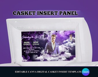 Memorial Casket Panel Template, Digital Casket Panel Design Template ...