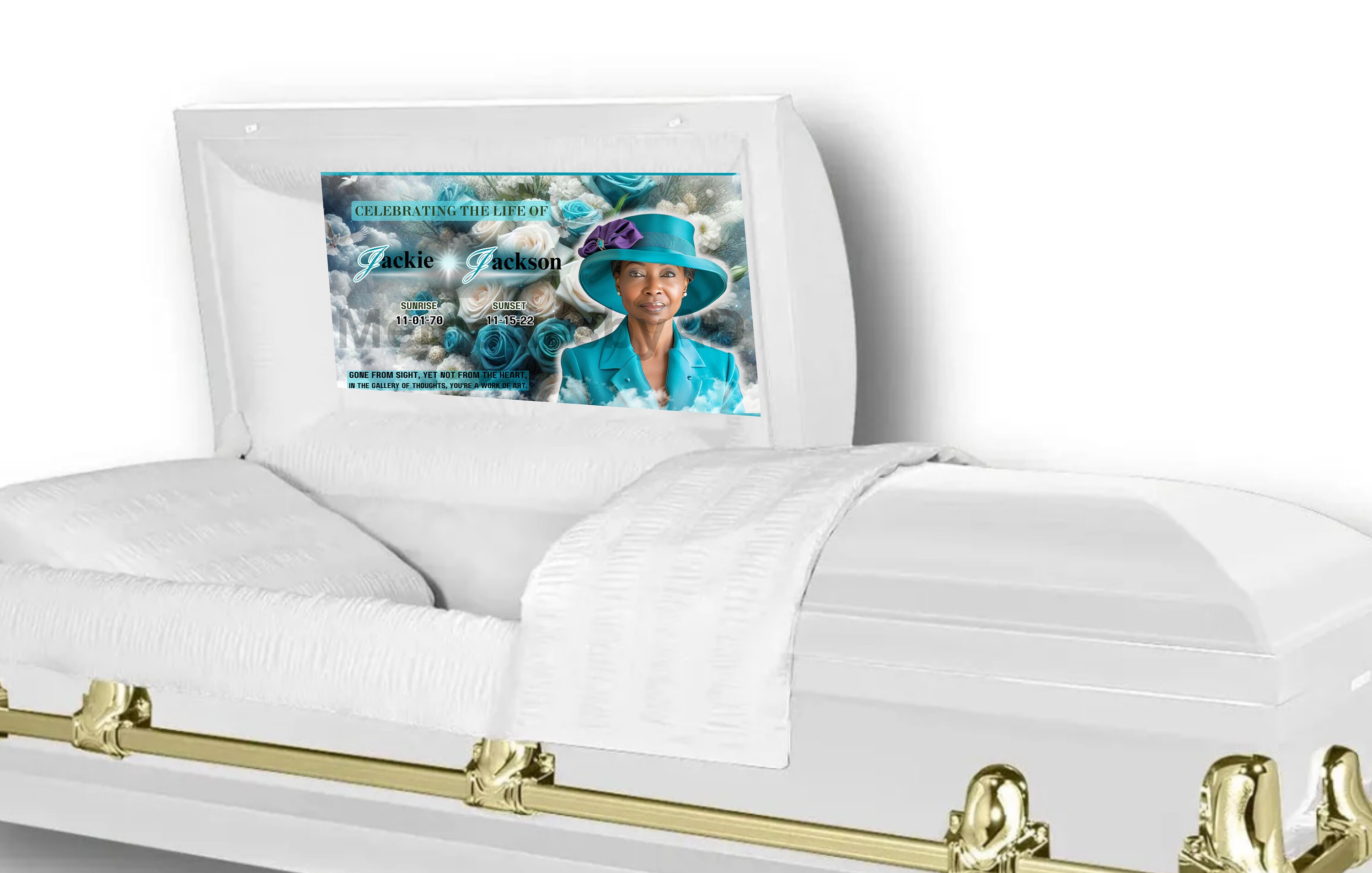 Casket Panel Design Template, Memorial Casket Panel Template, Canva RIP ...