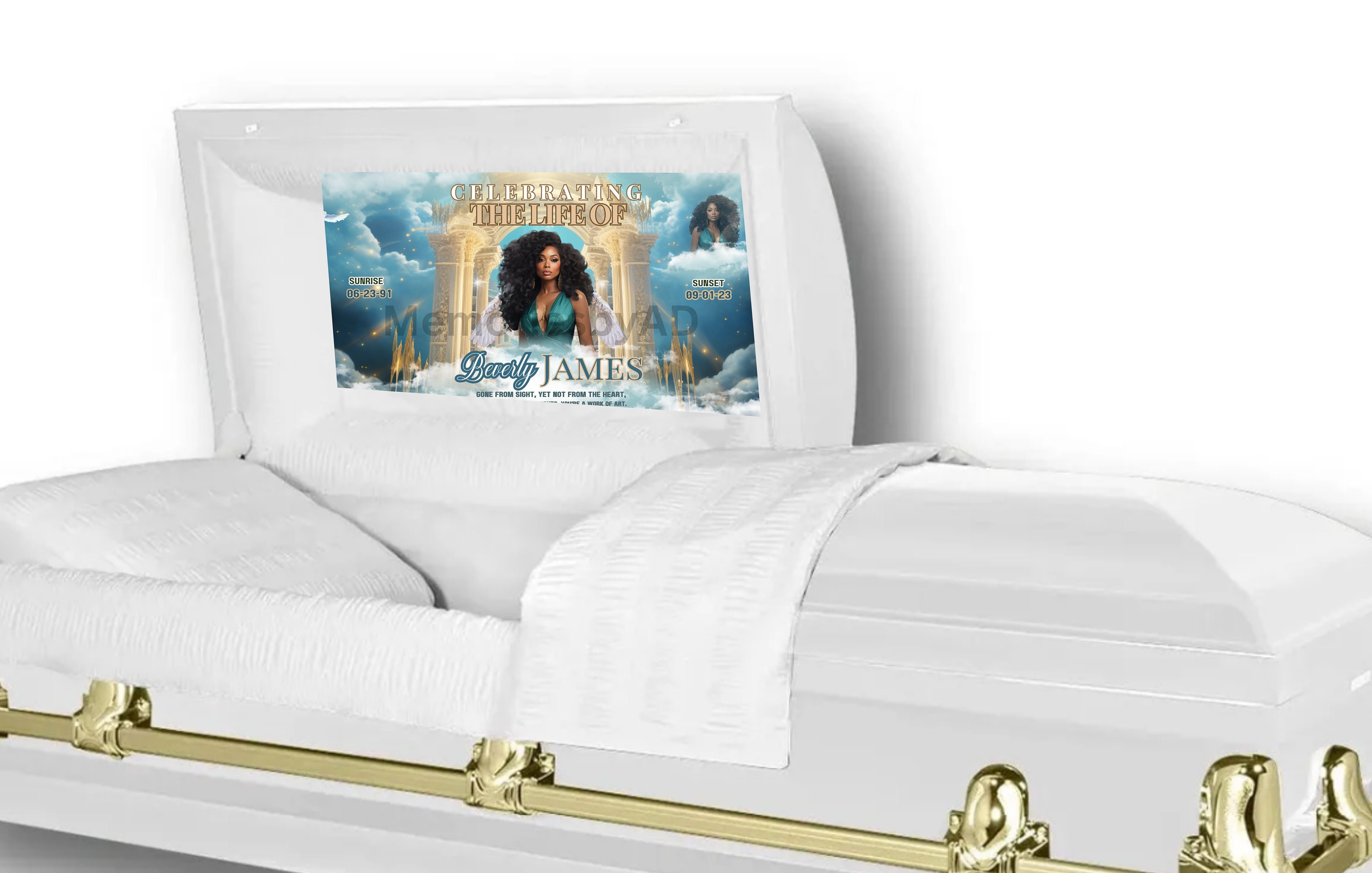Casket Panel Design Template, Memorial Casket Panel Template, Canva RIP ...
