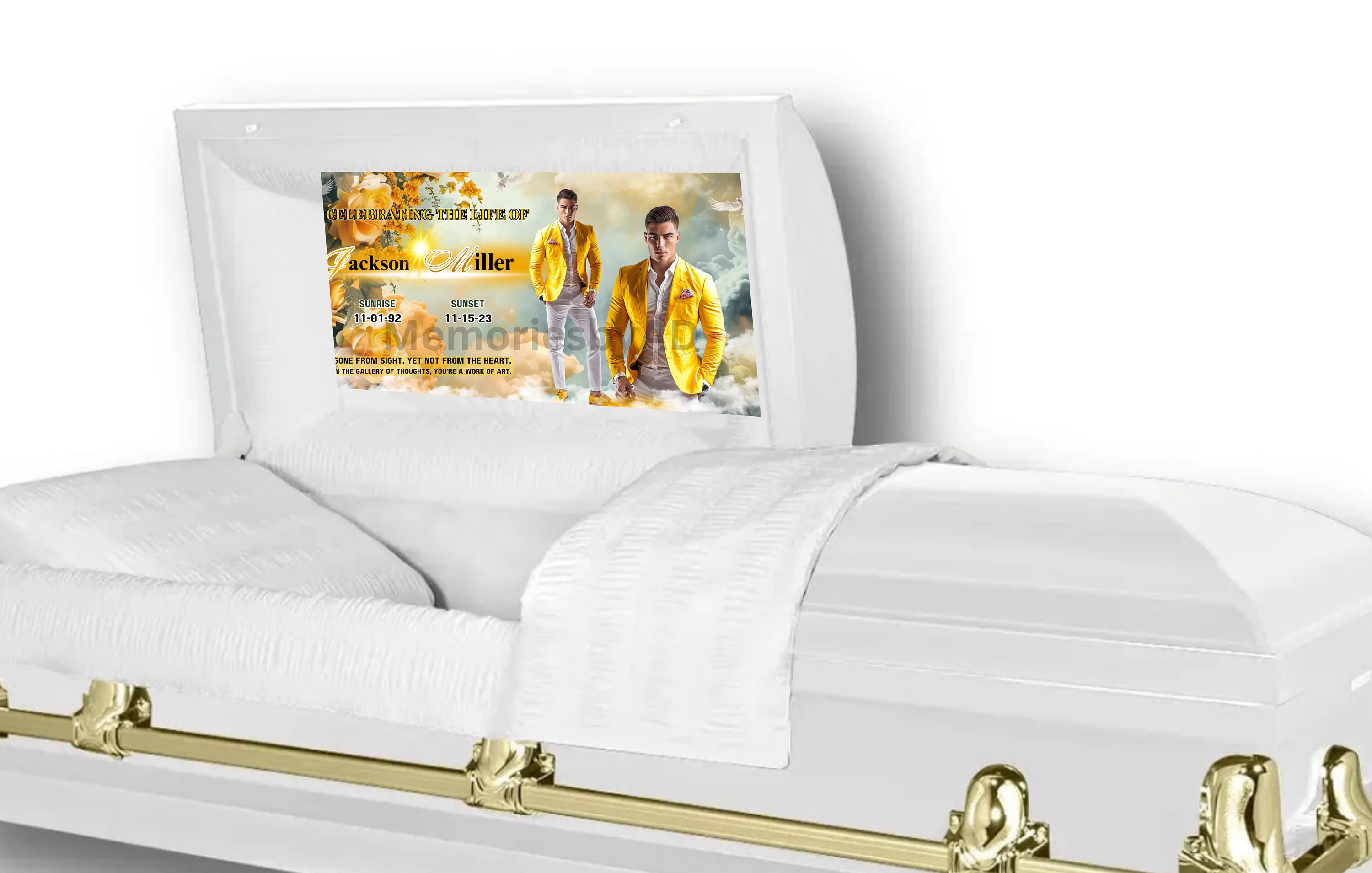 Casket Panel Design Template, Memorial Casket Panel Template, Canva RIP ...