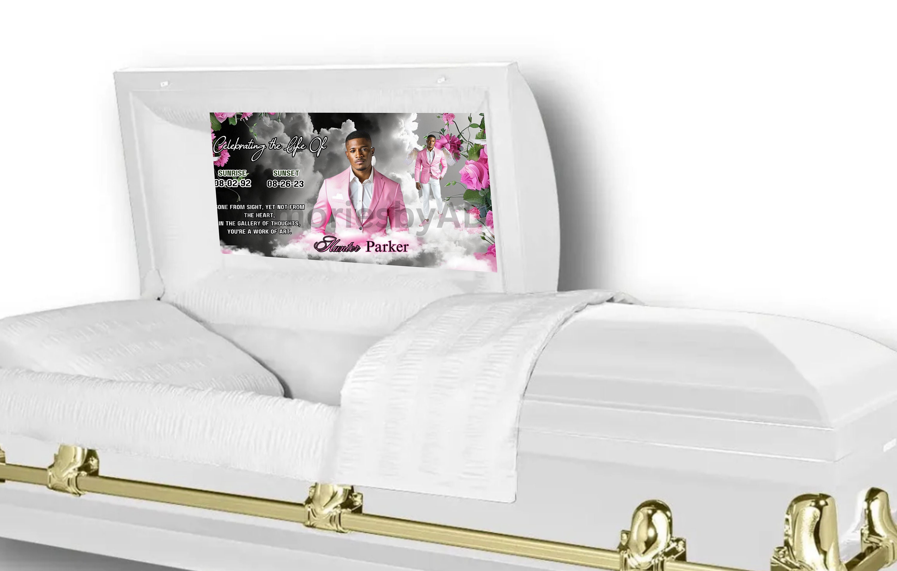 Memorial Casket Panel Template, Digital Casket Panel Design Template, Canva RIP Casket Panel ...