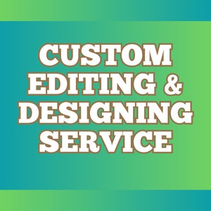 Personalized Digital, Custom Design Service, Purchase Together With Any ...