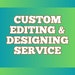 Personalized Digital, Custom Design Service, Purchase Together With Any ...