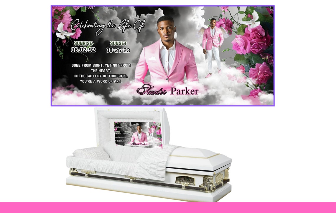 Memorial Casket Panel Template, Digital Casket Panel Design Template ...