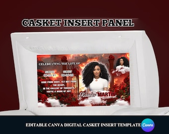 Memorial Casket Panel Template, Digital Casket Panel Design Template ...