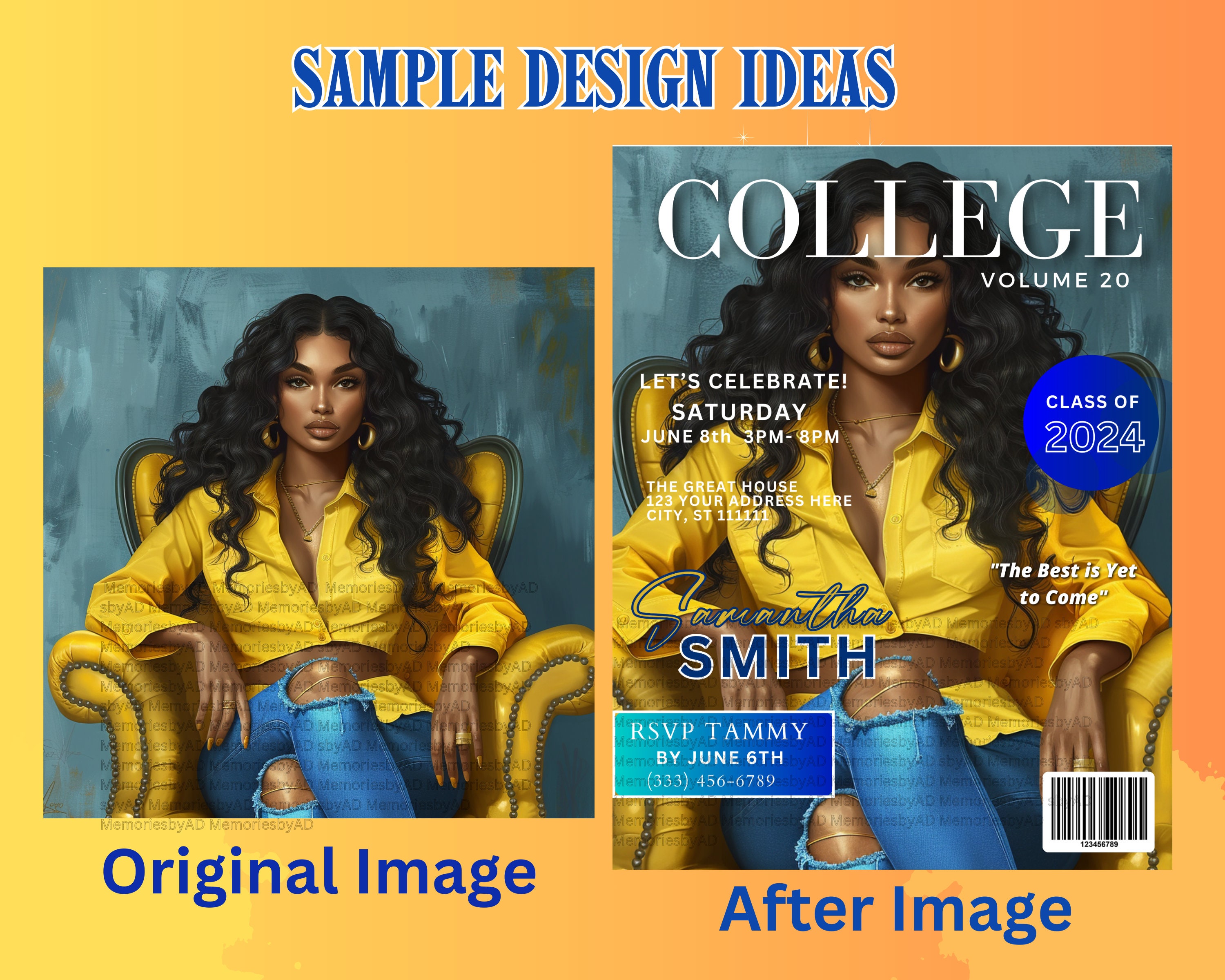 Graduation Template, Editable High School, Senior, College Magazine ...