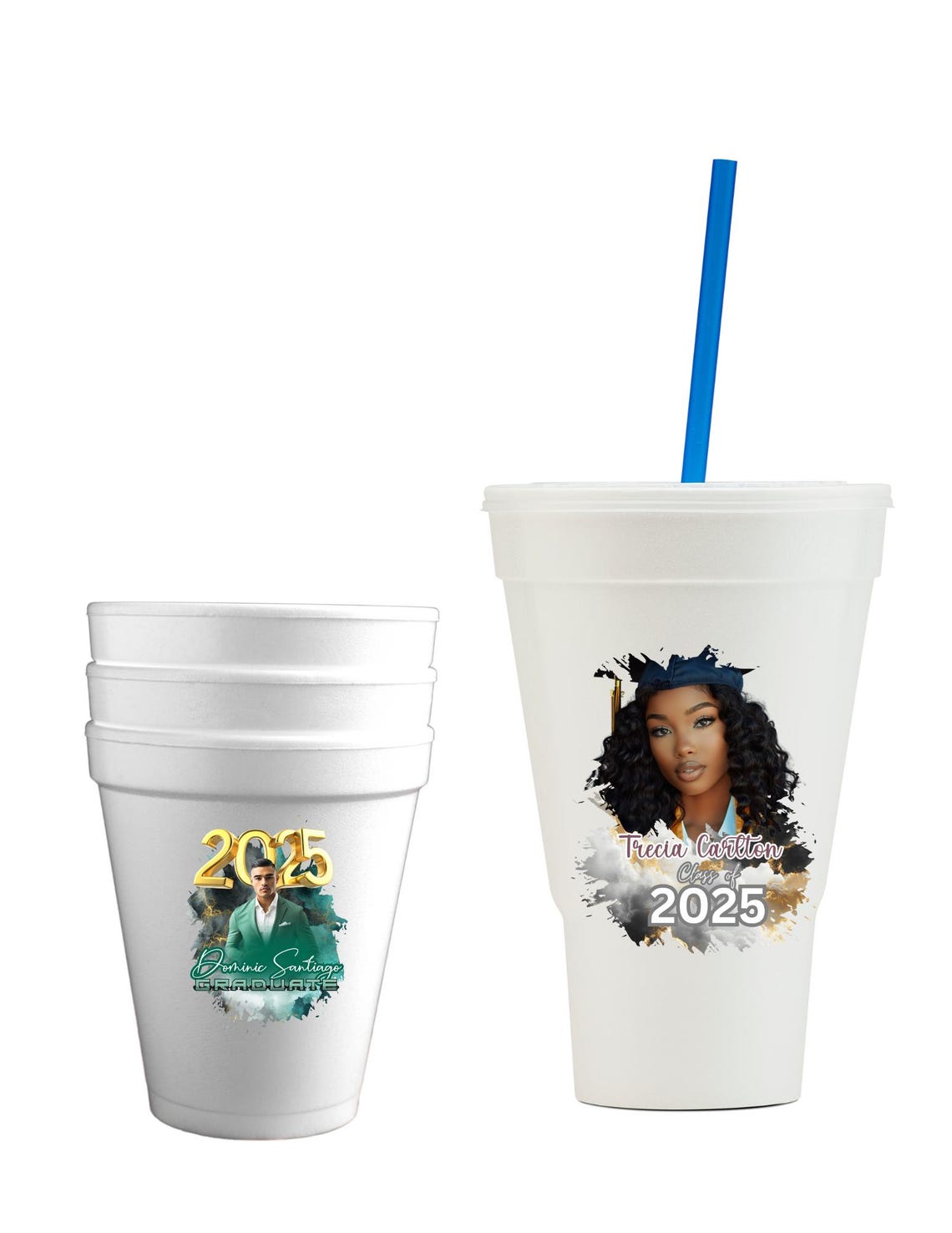 16 Graduation Styrofoam Cup Template Bundle, 16 Editable Canva ...