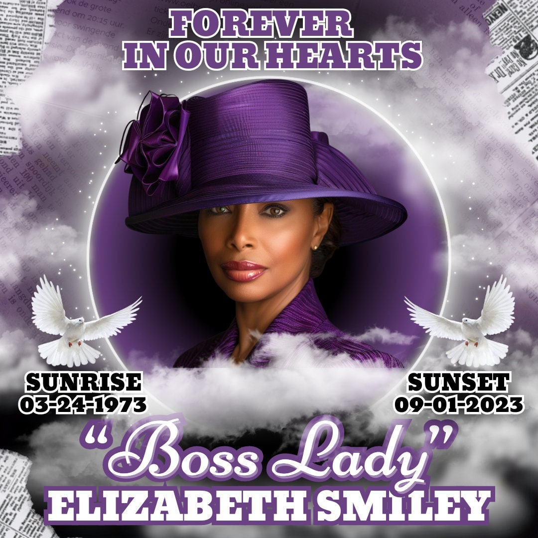 Editable Forever in Our Hearts Memorial Template, Funeral, Remembrance ...