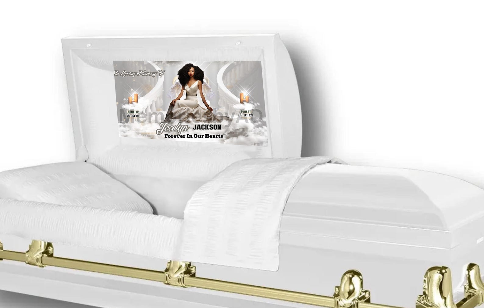Stairway Memorial Casket Insert, Memorial Casket Panel Template, Canva ...
