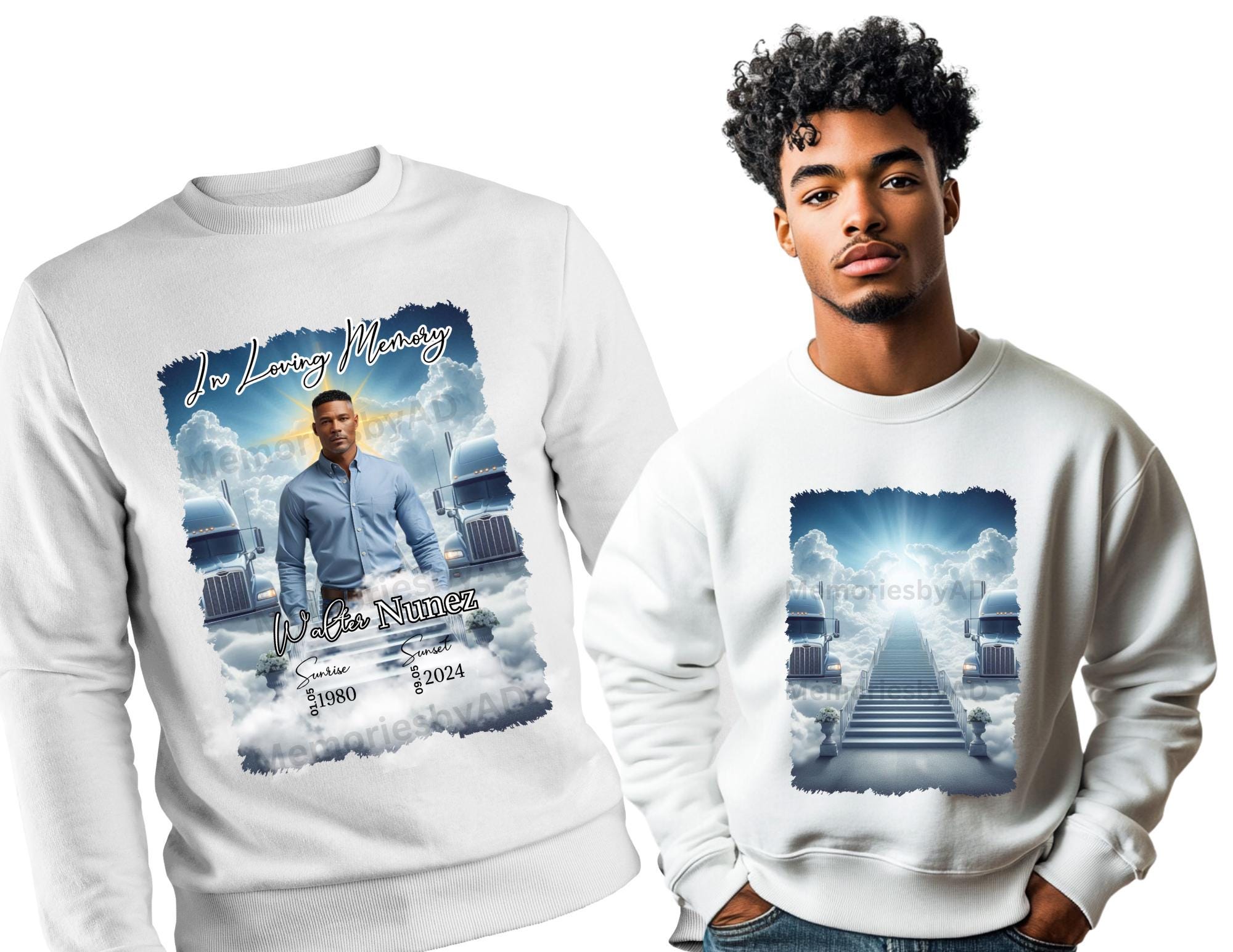 Semi Truck Memorial Frontal Canva T-shirt Template, Canva T-shirt ...