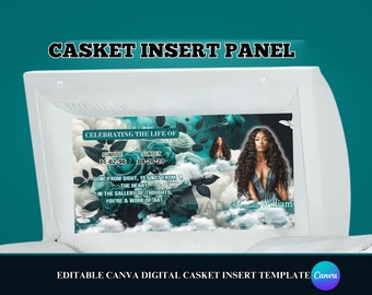 Memorial Casket Panel Template, Digital Casket Panel Design Template ...
