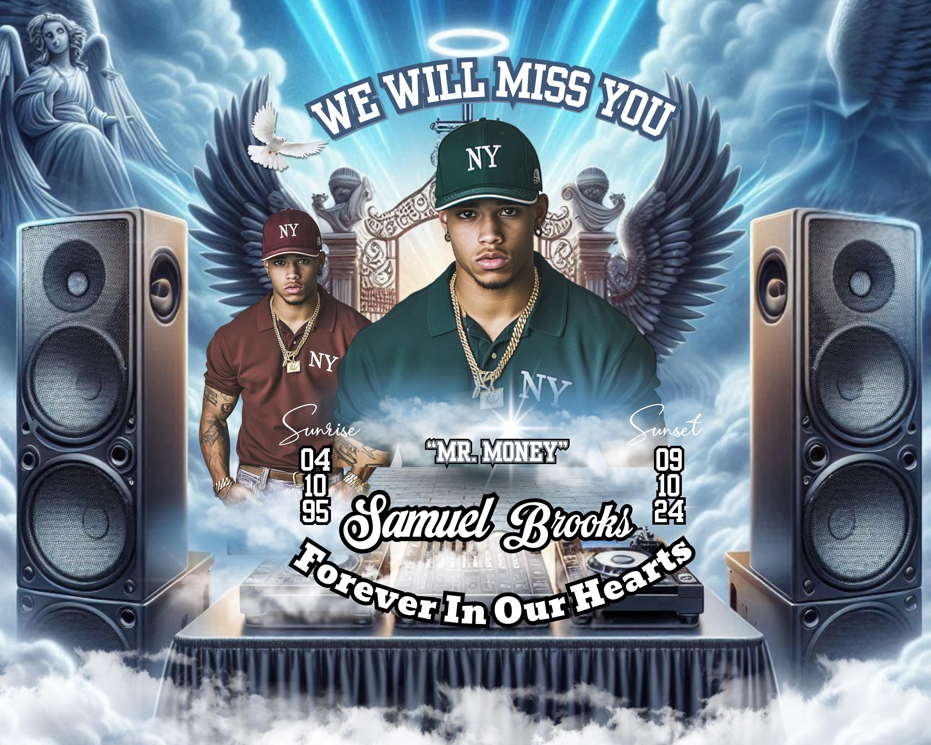 DJ Memorial Button Template, Editable Canva Memorial Template, Digital ...