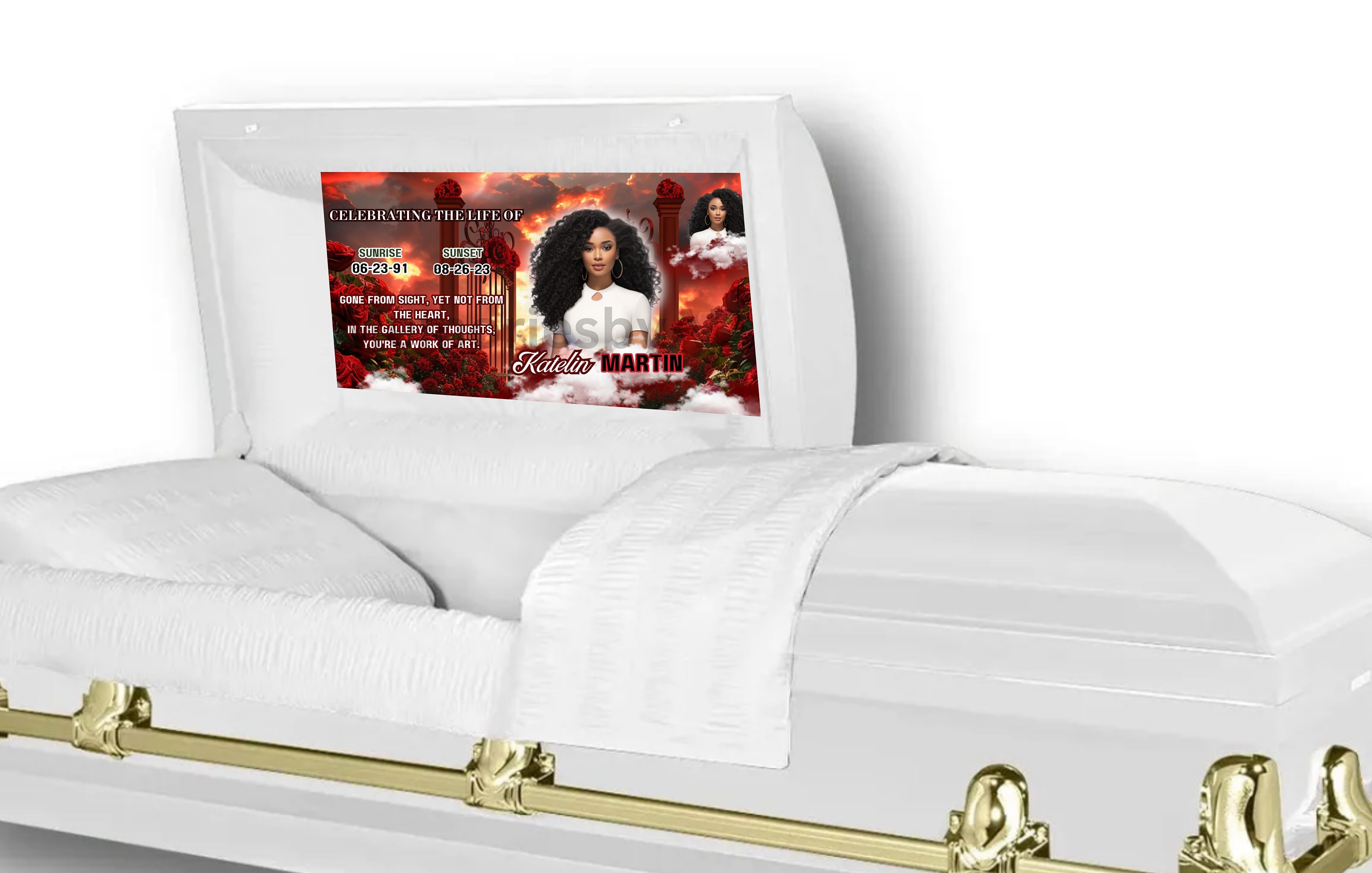 Memorial Casket Panel Template, Digital Casket Panel Design Template ...
