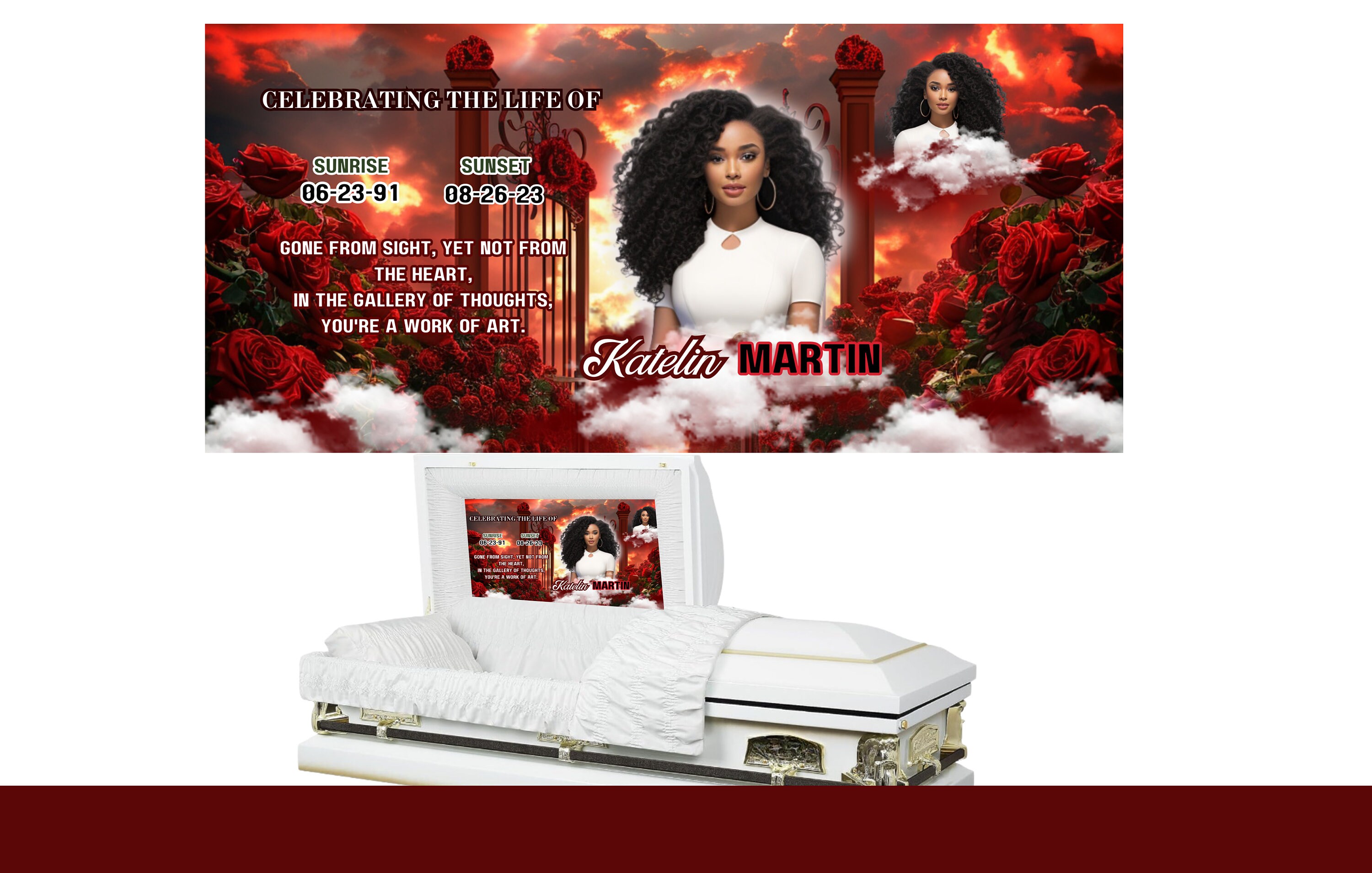 Memorial Casket Panel Template, Digital Casket Panel Design Template ...