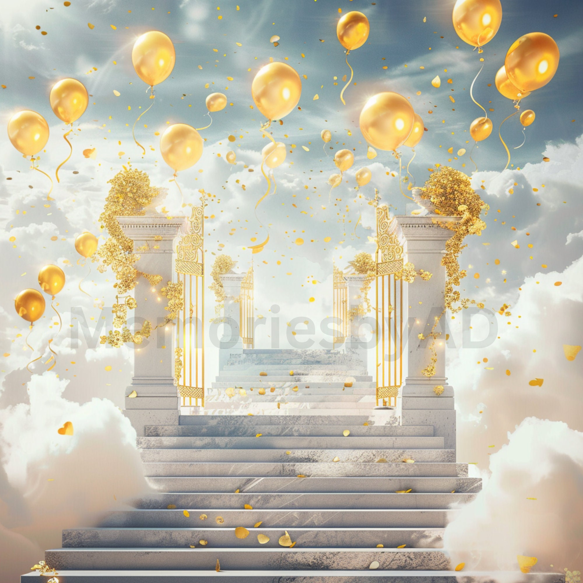 Yellow Balloon Memorial Background, Golden Yellow Memorial PNG, Rest in ...
