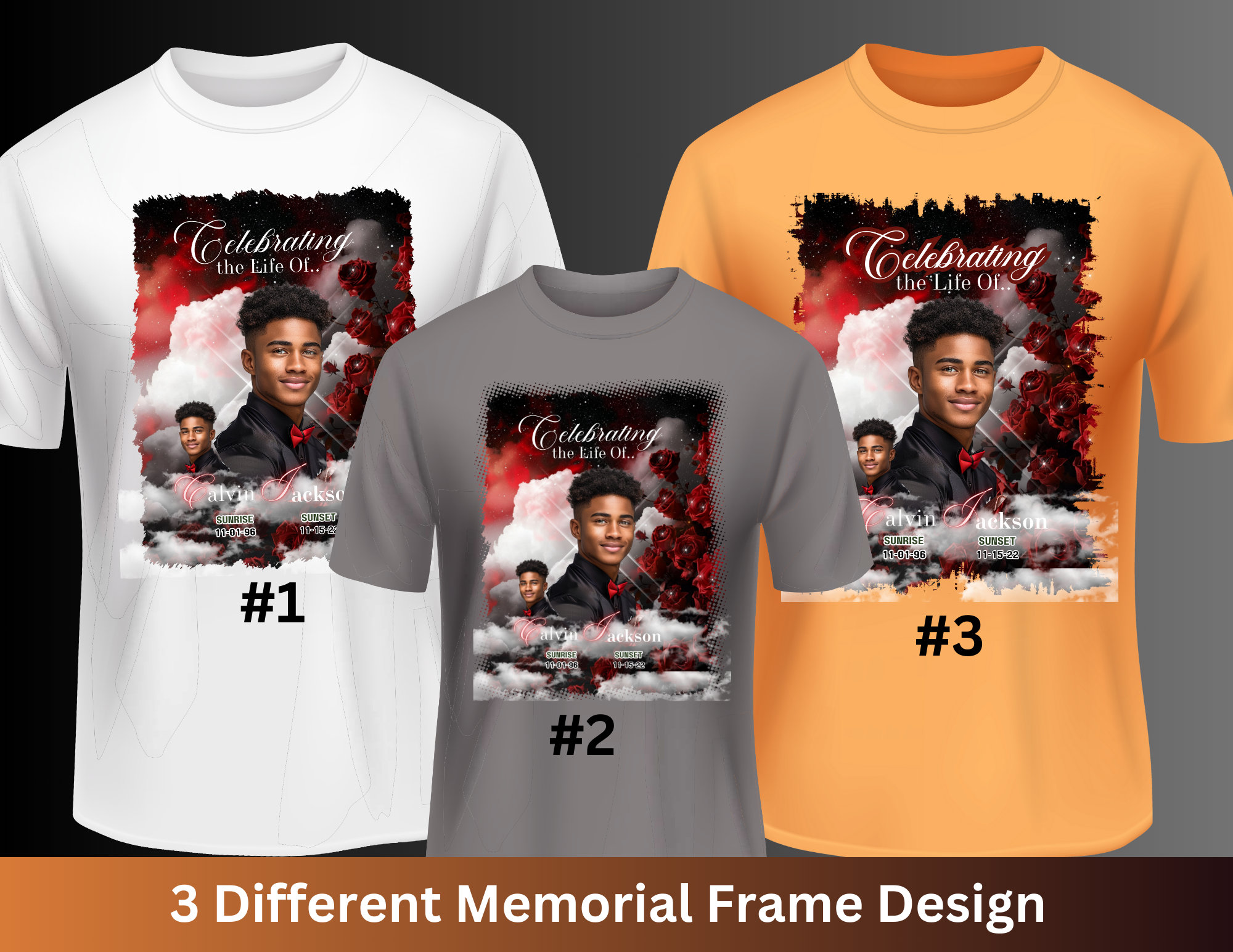 Memorial Frontal T-shirt Template, Canva T-shirt Template, PNG Memorial ...